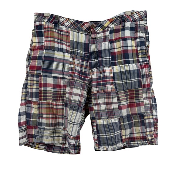 The New Ivy Brand | Shorts | The New Ivy Brand Patchwork Madras Shorts ...